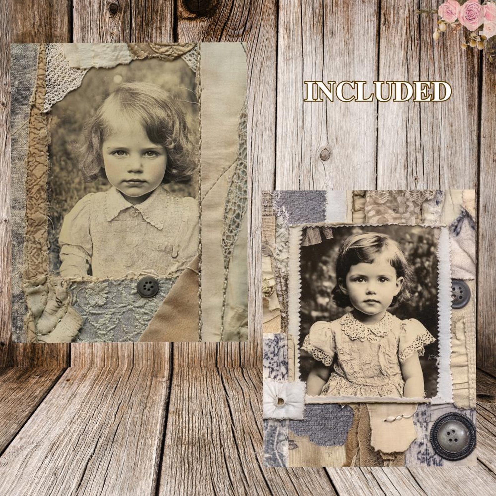 Vintage Children Ephemera Set - Antique Photos for Junk Journals ...