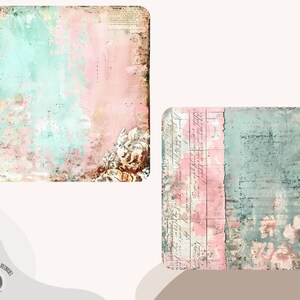 Shabby Chic Pink Digital Paper Pack - Vintage Floral Backgrounds ...