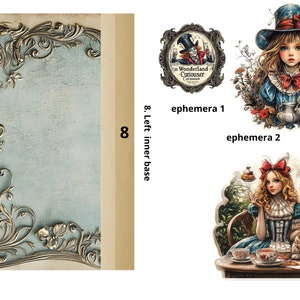Vintage Alice in Wonderland Folio Kit, Digital Download, for Your DYI ...