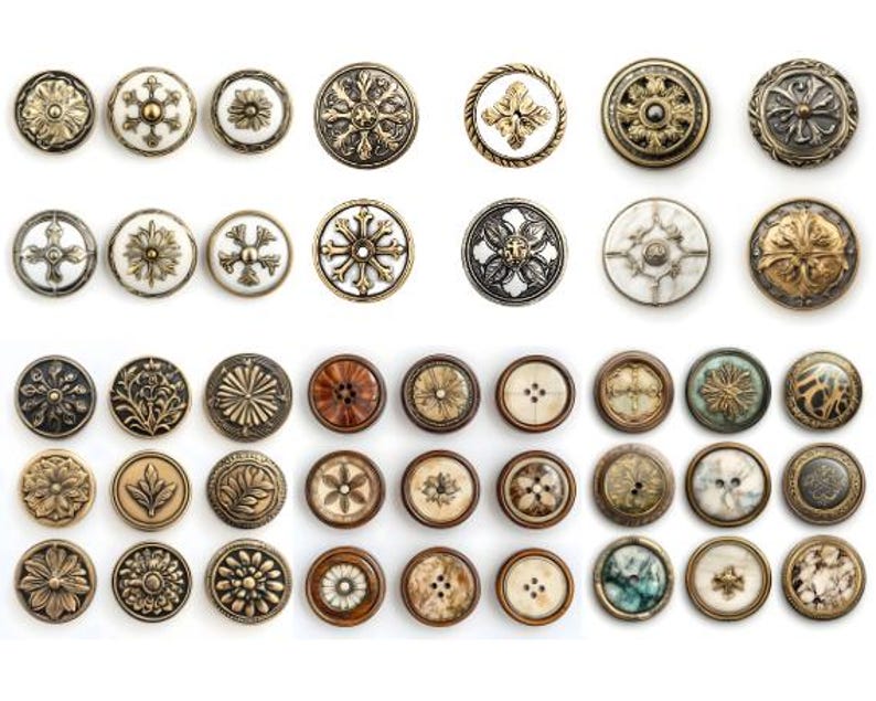 Button Ephemera Digital , Junk Journaling Button, Vintage Button, Mix ...