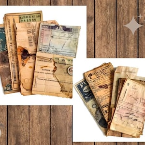 Ephemera Printable Vintage Tickets 26 Sheets for Junk Journals ...