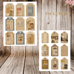 100+ Vintage Ephemera Tags | Printable Journal Tags, Labels & Tickets ...