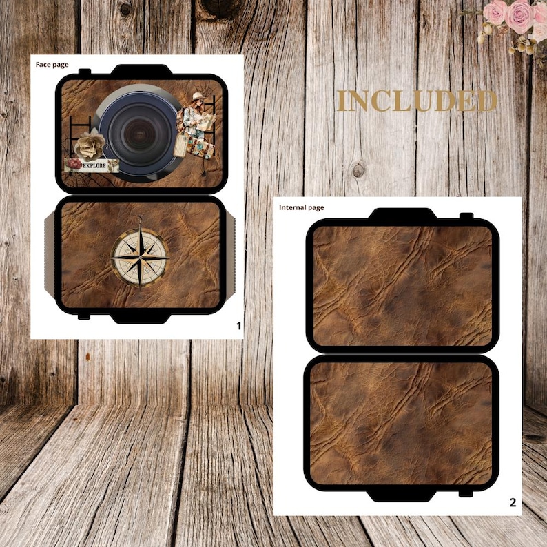 Interactive Camera Folio Kit | Printable Vintage Travel Ephemera | Junk ...
