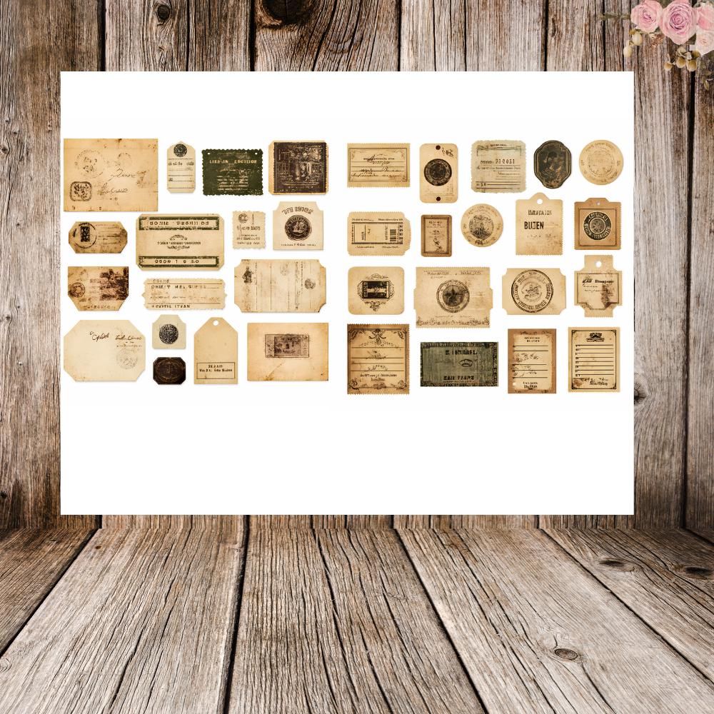 Vintage Ephemera Tags Printable | Junk Journal Labels | Antique Paper ...