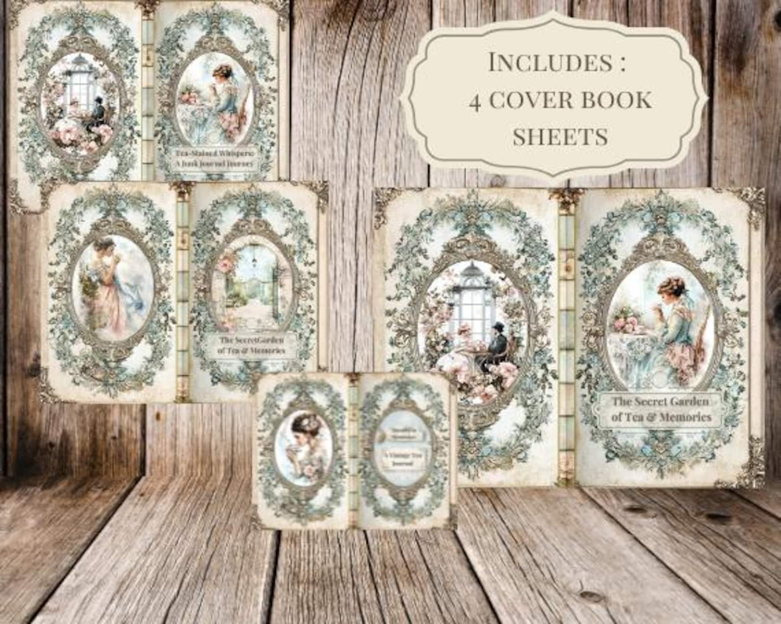 Vintage Tea Junk Journal Kit - Printable Ephemera, Victorian Tea Party ...