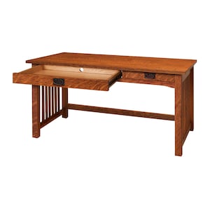 Mission Stickley Style 52" Computer Desk Craftsman Minimalist Arts ...