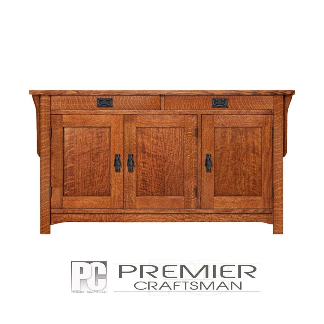 Mission Buffet Sideboard Console Table 54" Arts & Crafts Stickley Style ...