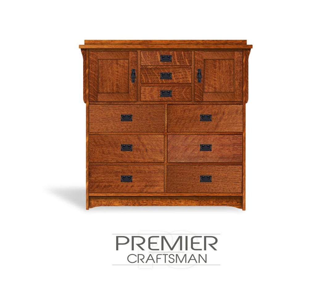 Stickley Style Mission Wardrobe Mule Chest Craftsman Bedroom Arts ...