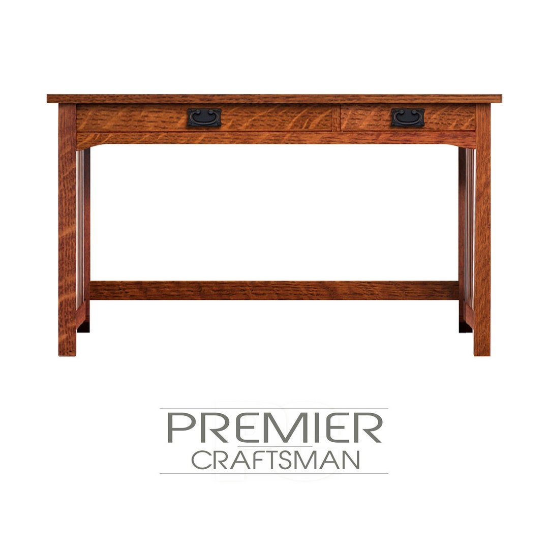 Mission Stickley Style 52" Computer Desk Craftsman Minimalist Arts ...