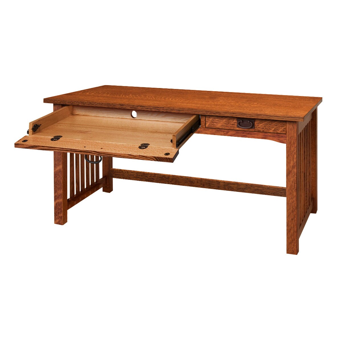 Mission Stickley Style 52" Computer Desk Craftsman Minimalist Arts ...