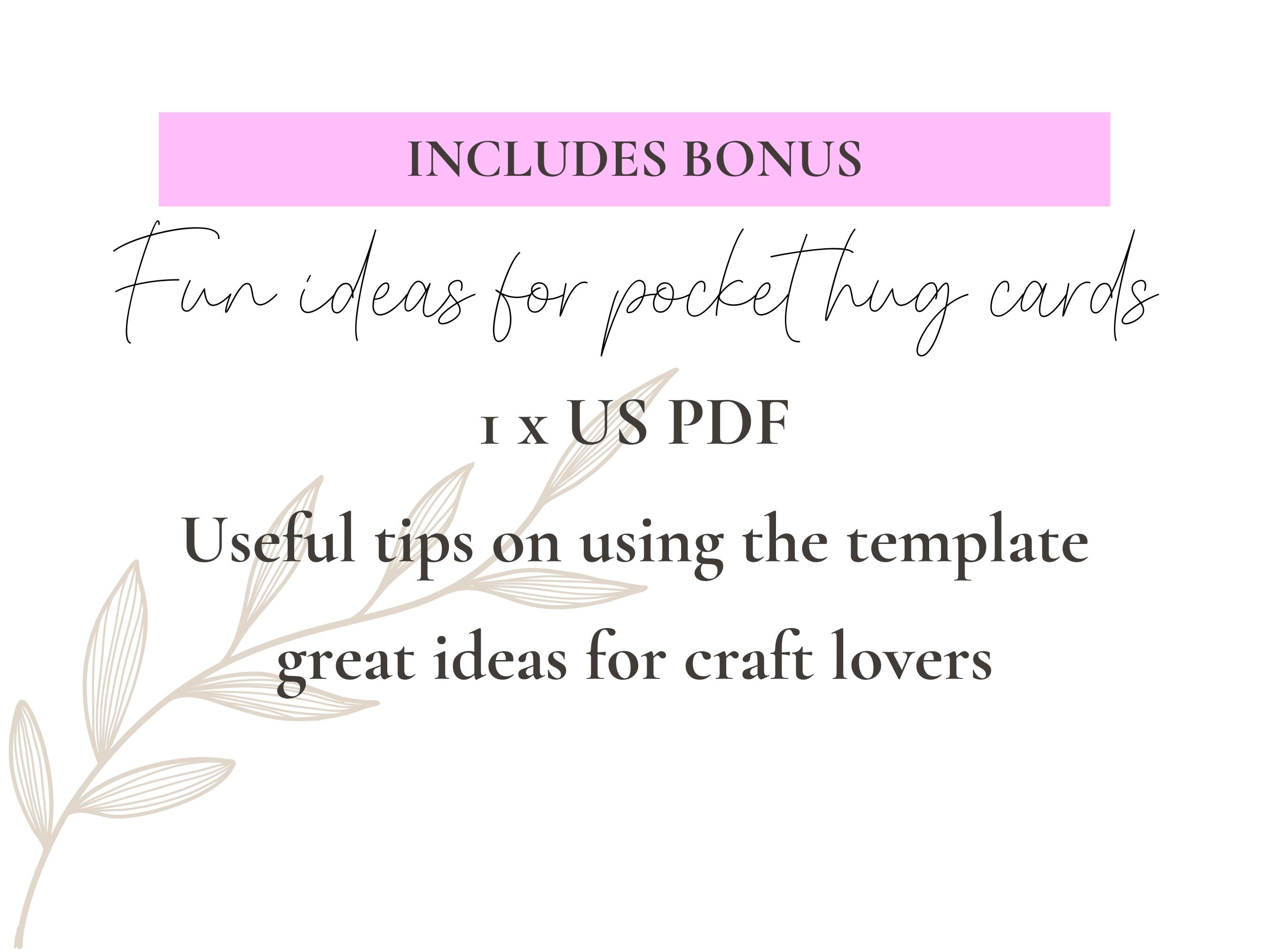 Printable Pocket Hug Cards Template,backing Pocket Card Printing,pocket Hug Heart, Pocket Hug ...