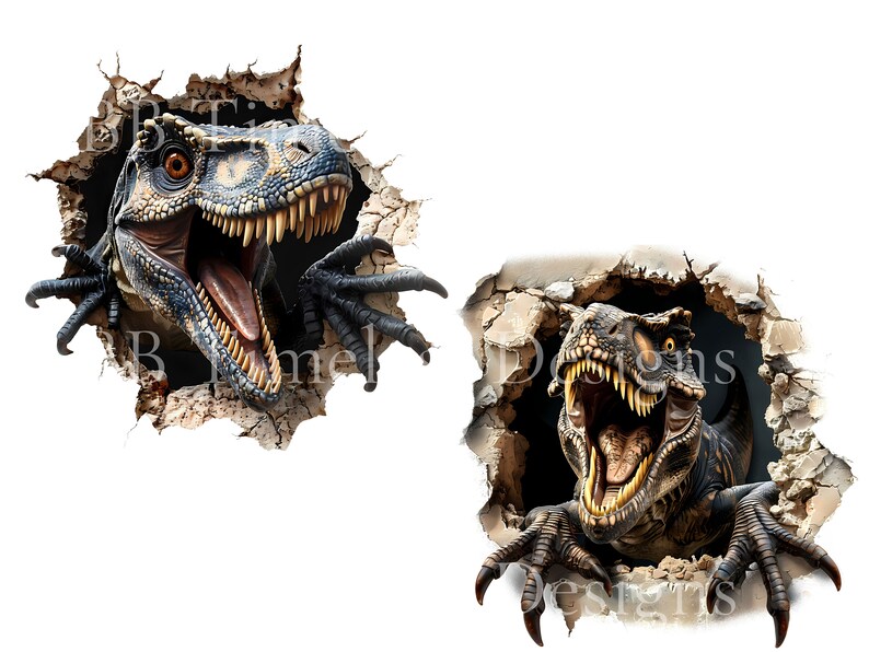 Dinosaur PNG Bundle, Ferocious Dinosaur Claws Clipart, Kids ...