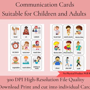 Non Verbal Communication Flash Cards: Autism Visual Aid (PDF, JPG ...