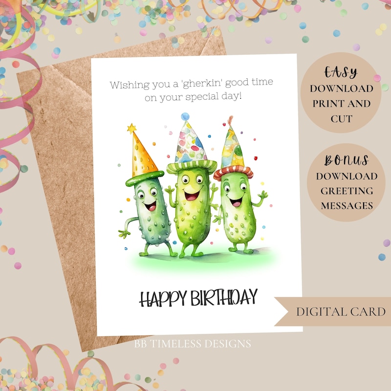 Pickle Card - Etsy