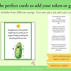Printable Pickle Cards and Tags: Crochet Gift Card Template (digital ...