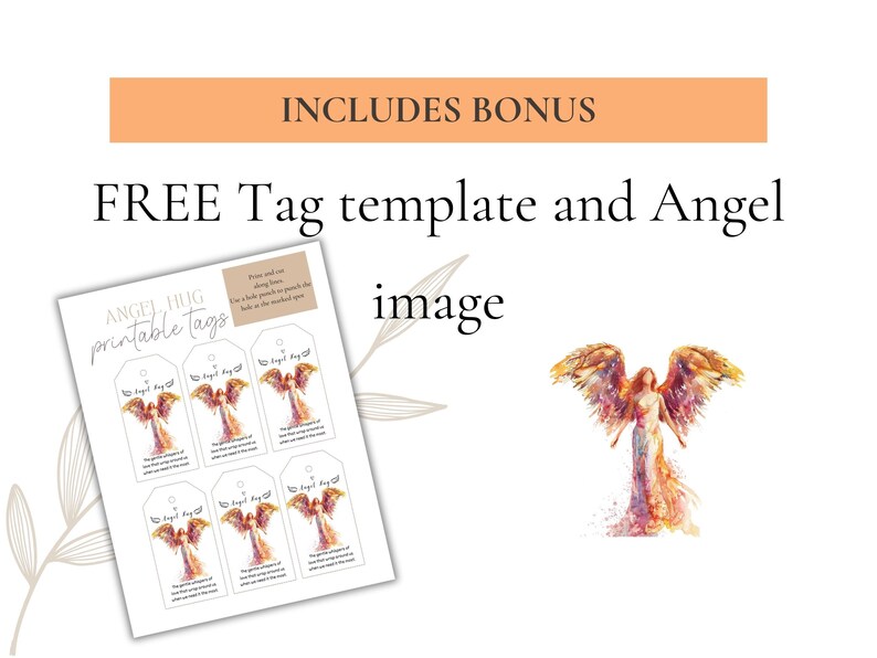 Printable Angel Pocket Hug Cards: 6 Designs (digital Download) - Etsy