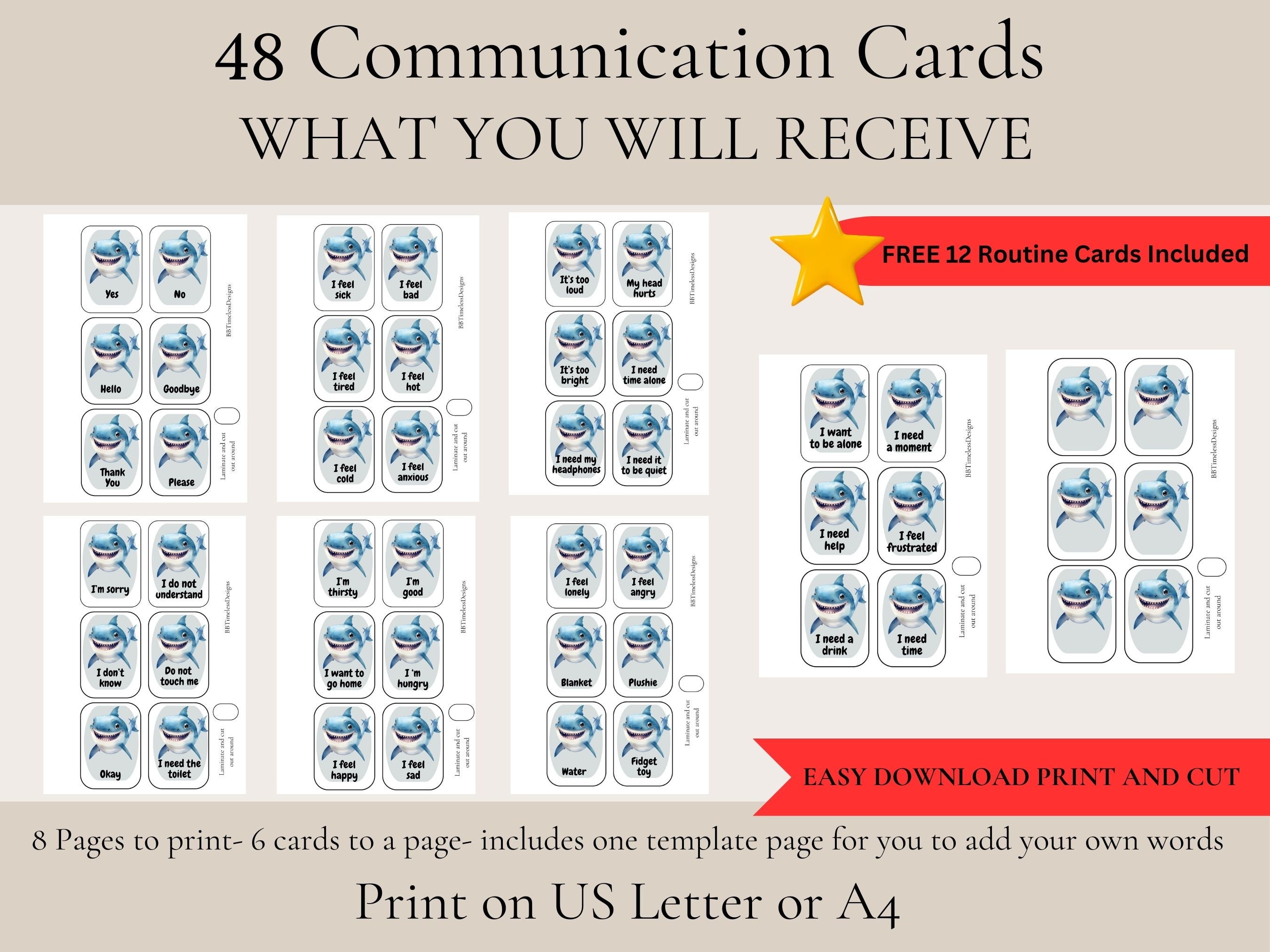 Printable Digital Communication Cards, Non-verbal Visual Aid Cards ...