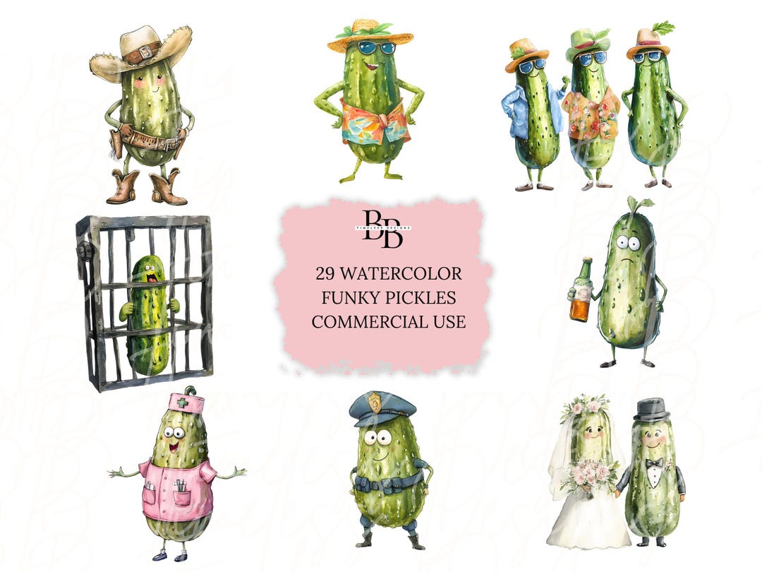 Pickle Png, Pickle Digital Art, Pickle Print on Demand Digital Image ...