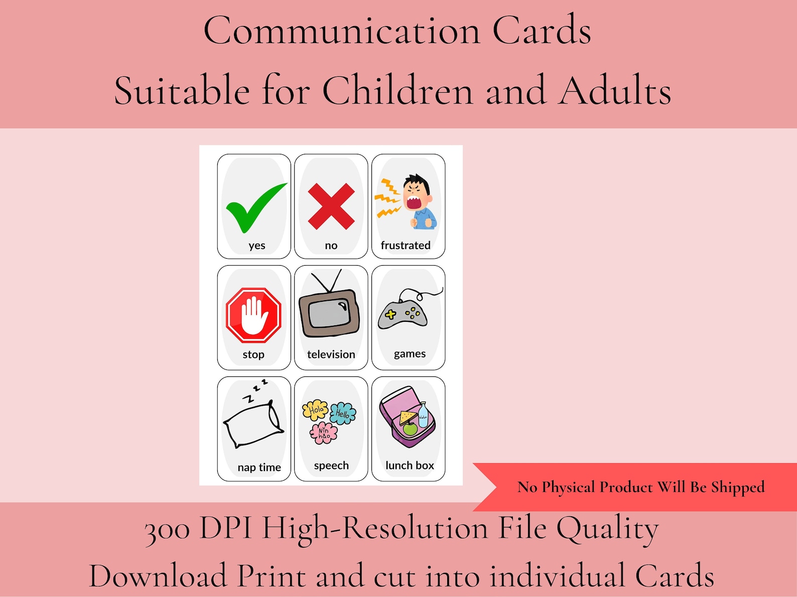 Non Verbal Communication Printables, Flash Cards Visual Aid, Autism ...