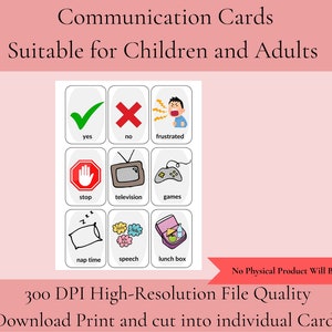 Non Verbal Communication Printables, Flash Cards Visual Aid, Autism ...
