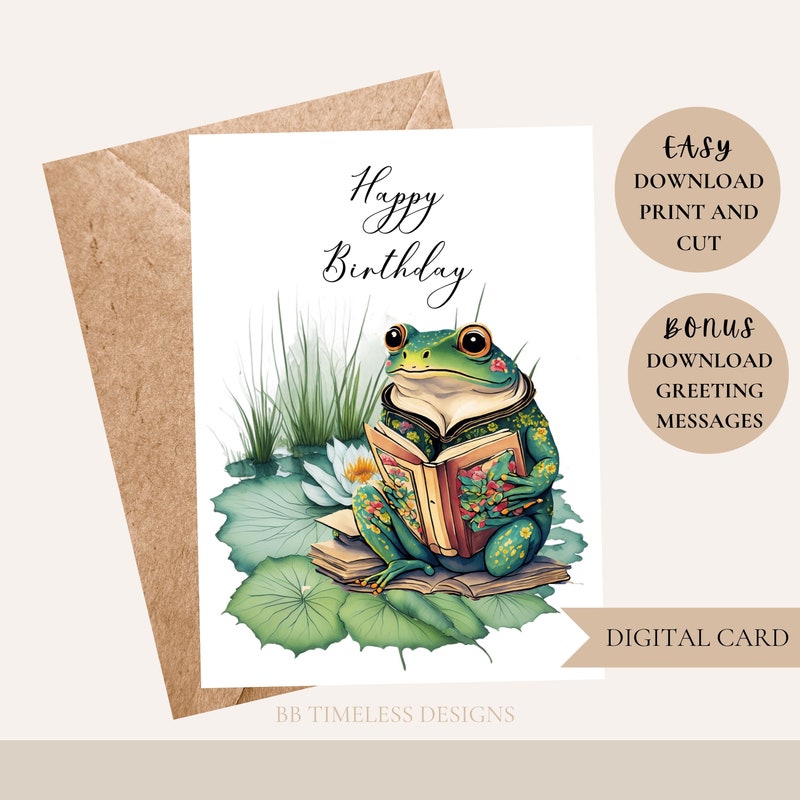 Frog Card - Etsy