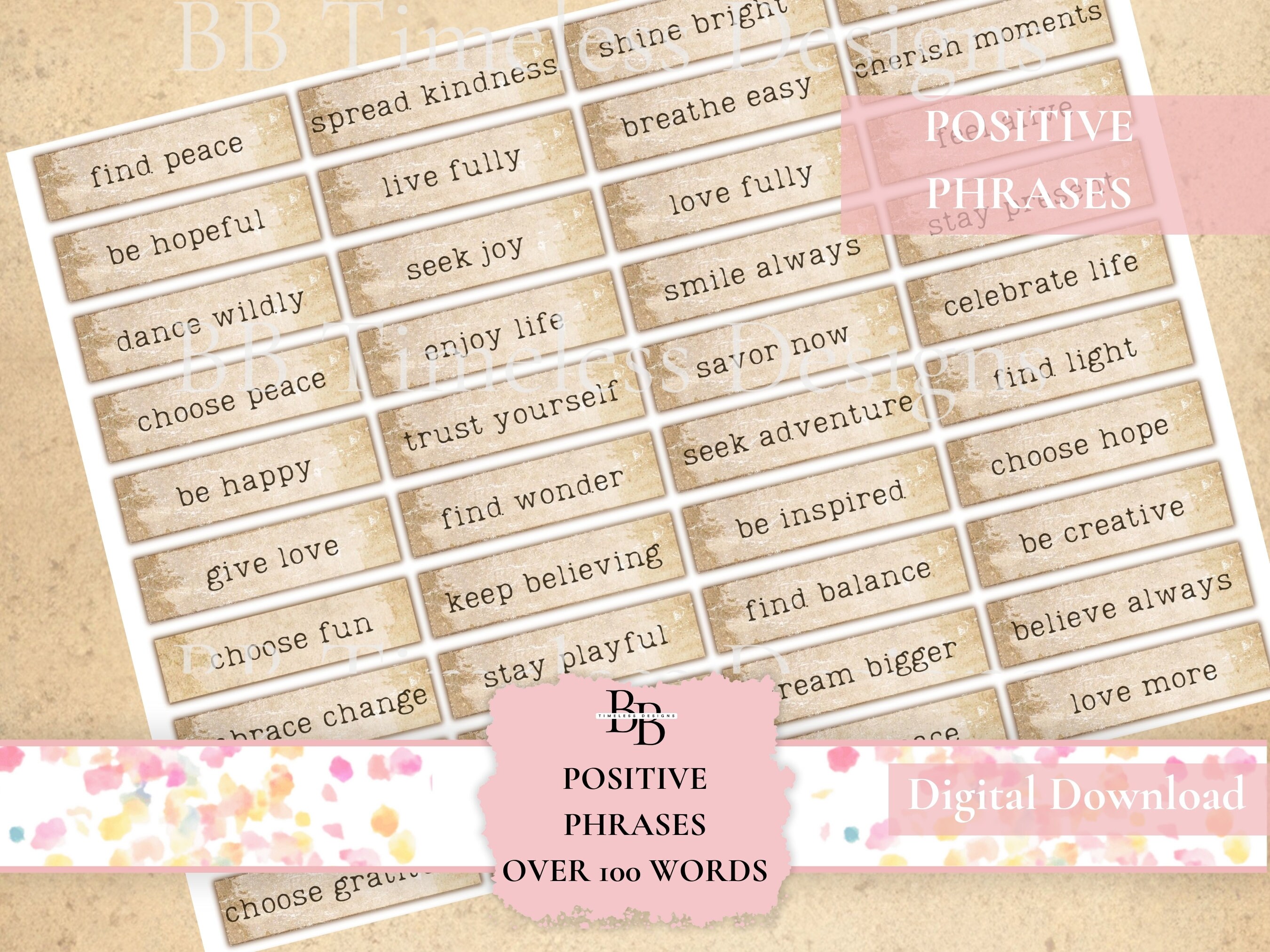Inspiring Journal Words, 100+ Printables for Junk Journals ...