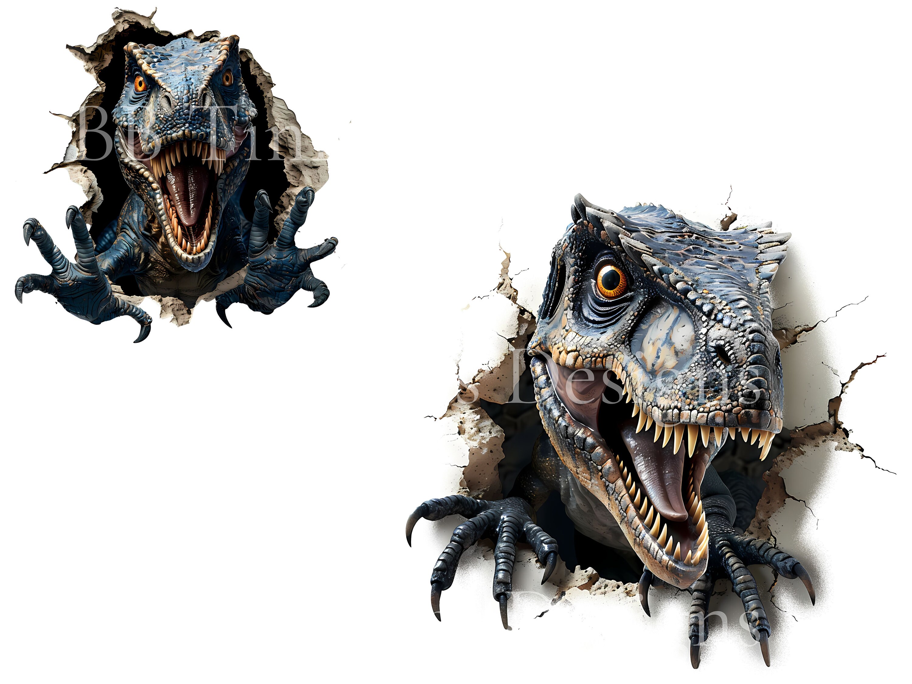 Dinosaur PNG Bundle, Ferocious Dinosaur Claws Clipart, Kids ...