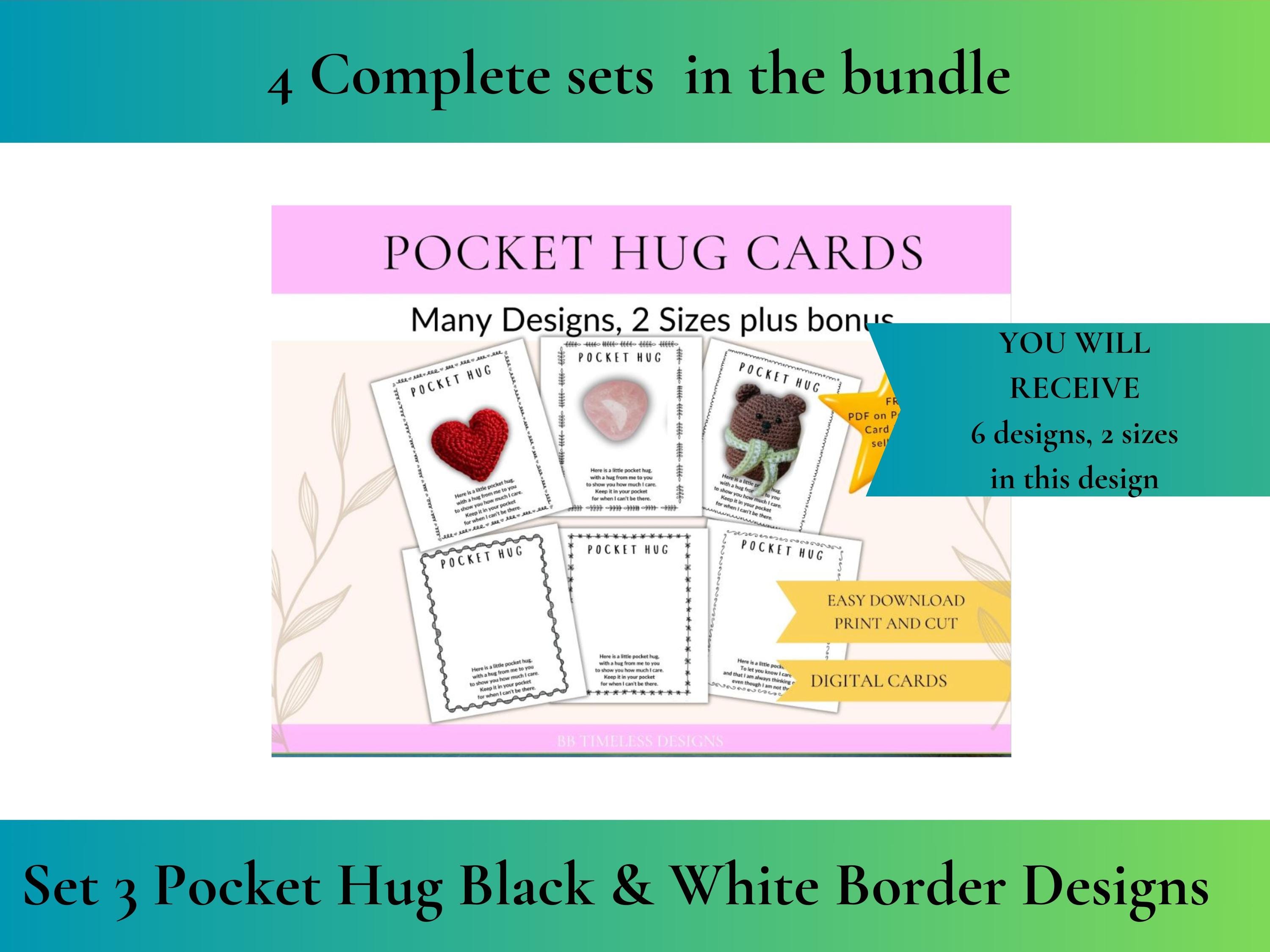 Printable Pocket Hug Cards Template: Market Display Tags (PDF) - Etsy