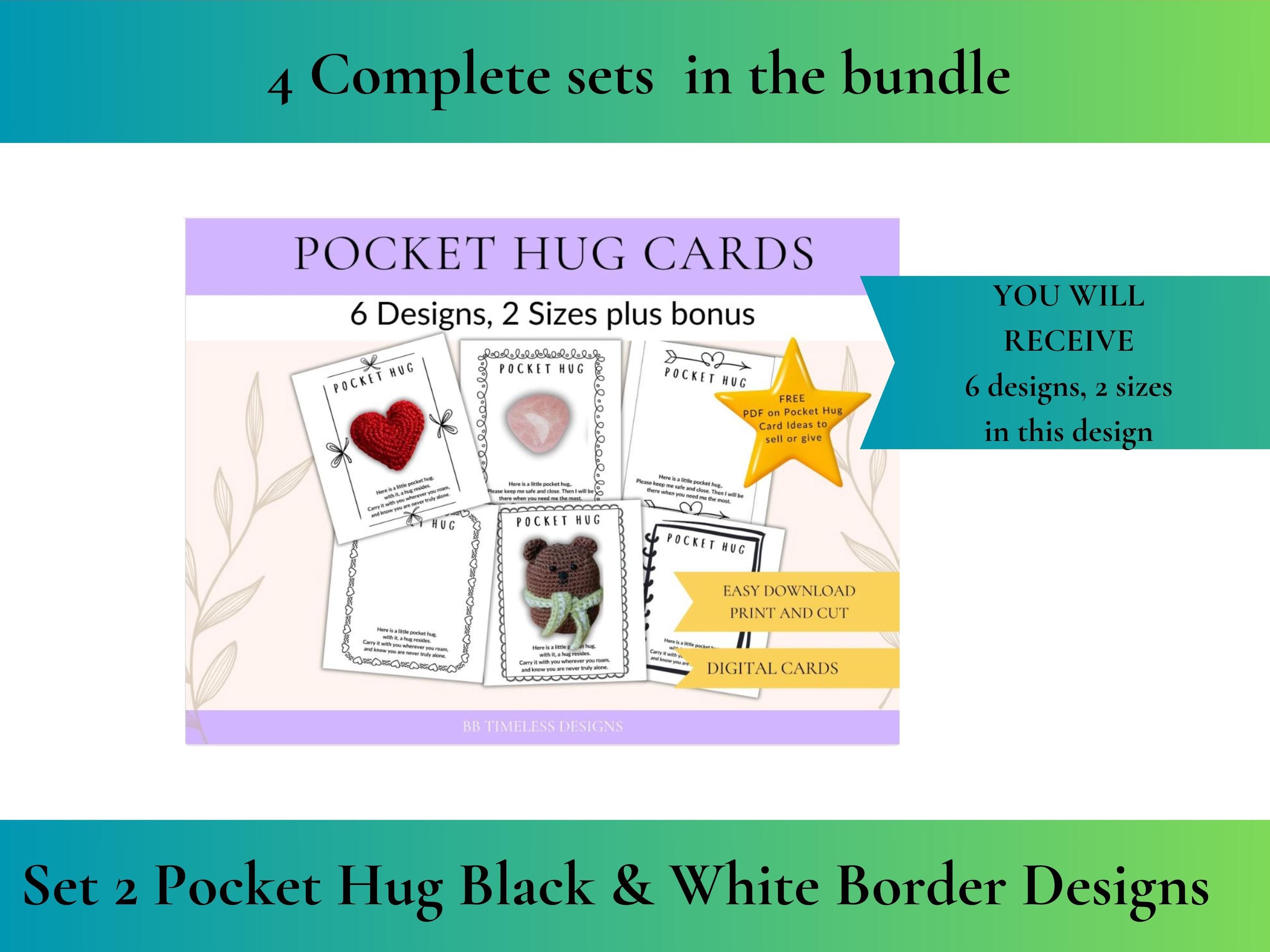Printable Pocket Hug Cards Template: Market Display Tags (PDF) - Etsy