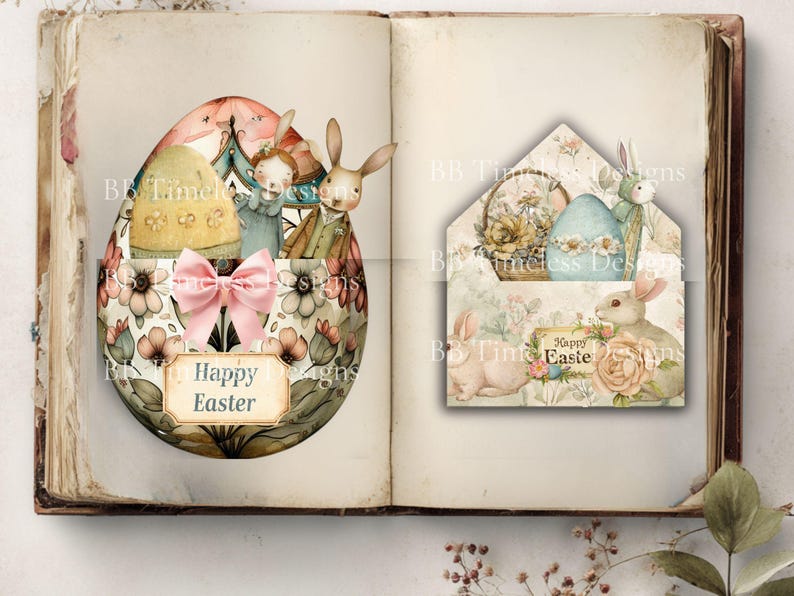Easter Egg Paper Craft Kit Gift Card Journal Folio Printable Loaded ...