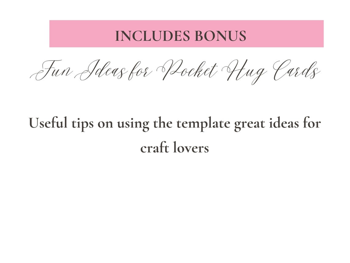 Printable Watercolor Pocket Hug Cards Template (digital Download) - Etsy
