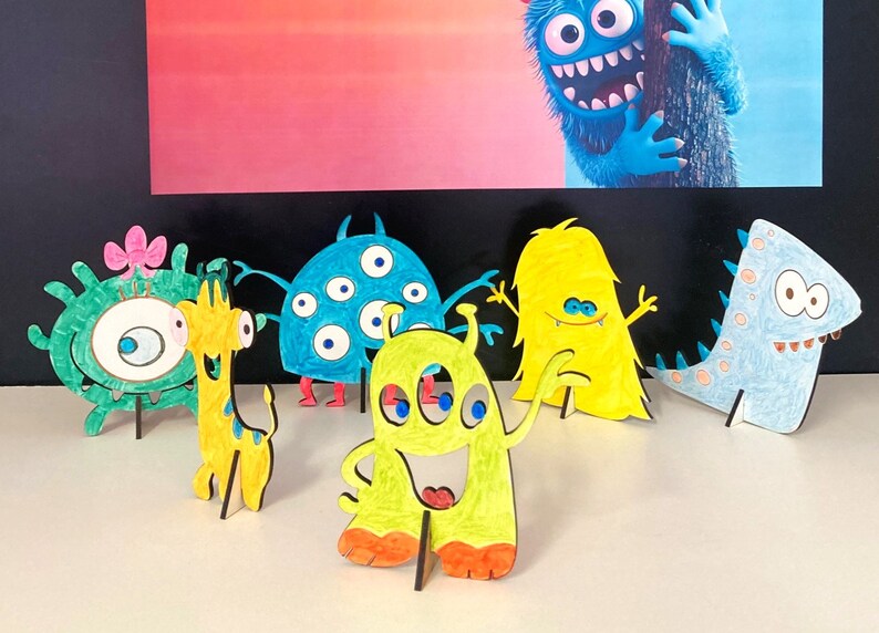 Monsters - Creative Wooden Set With A Story - Etsy