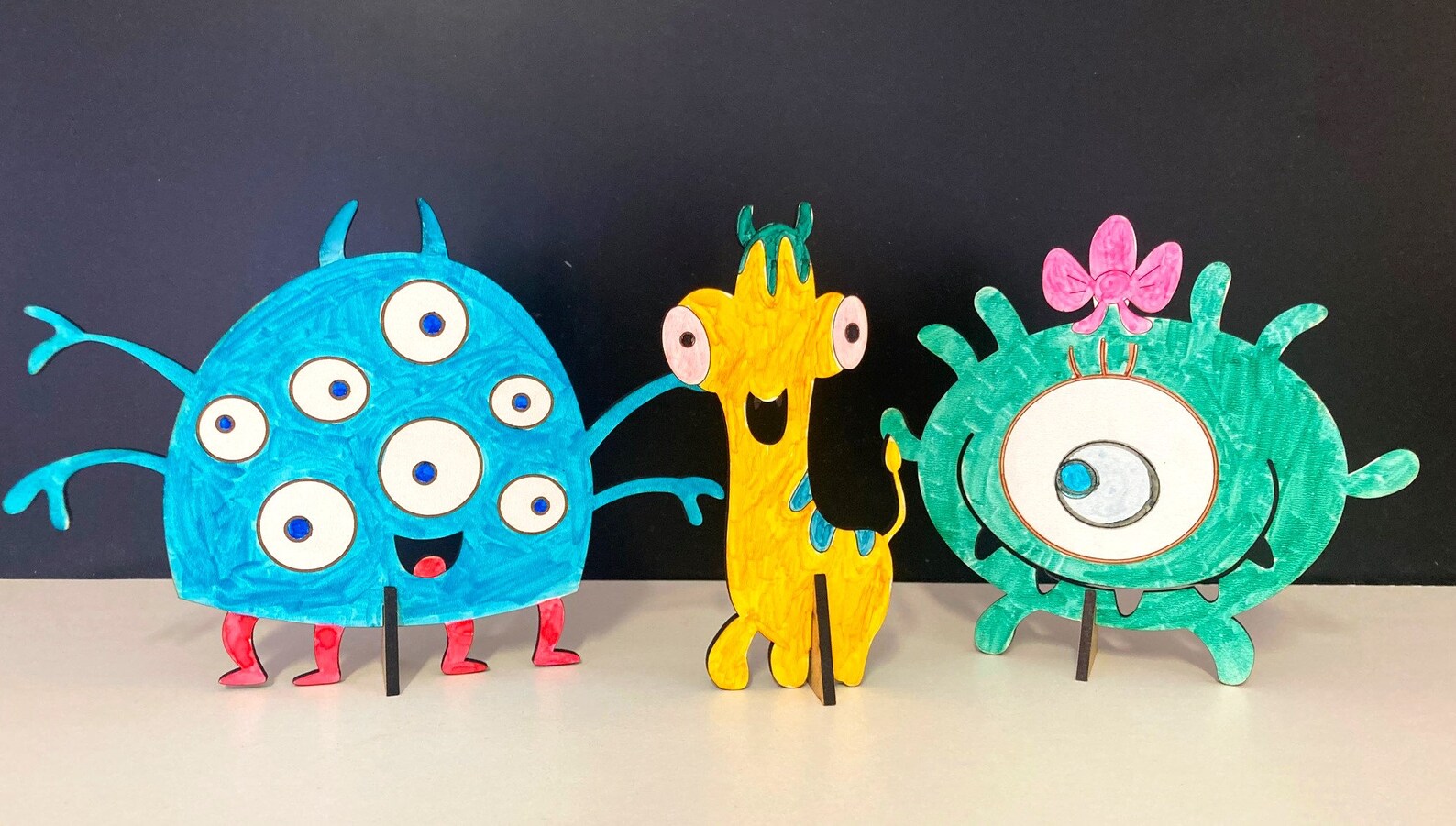 Monsters - Creative Wooden Set With A Story - Etsy