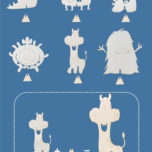 Monsters - Creative Wooden Set With A Story - Etsy