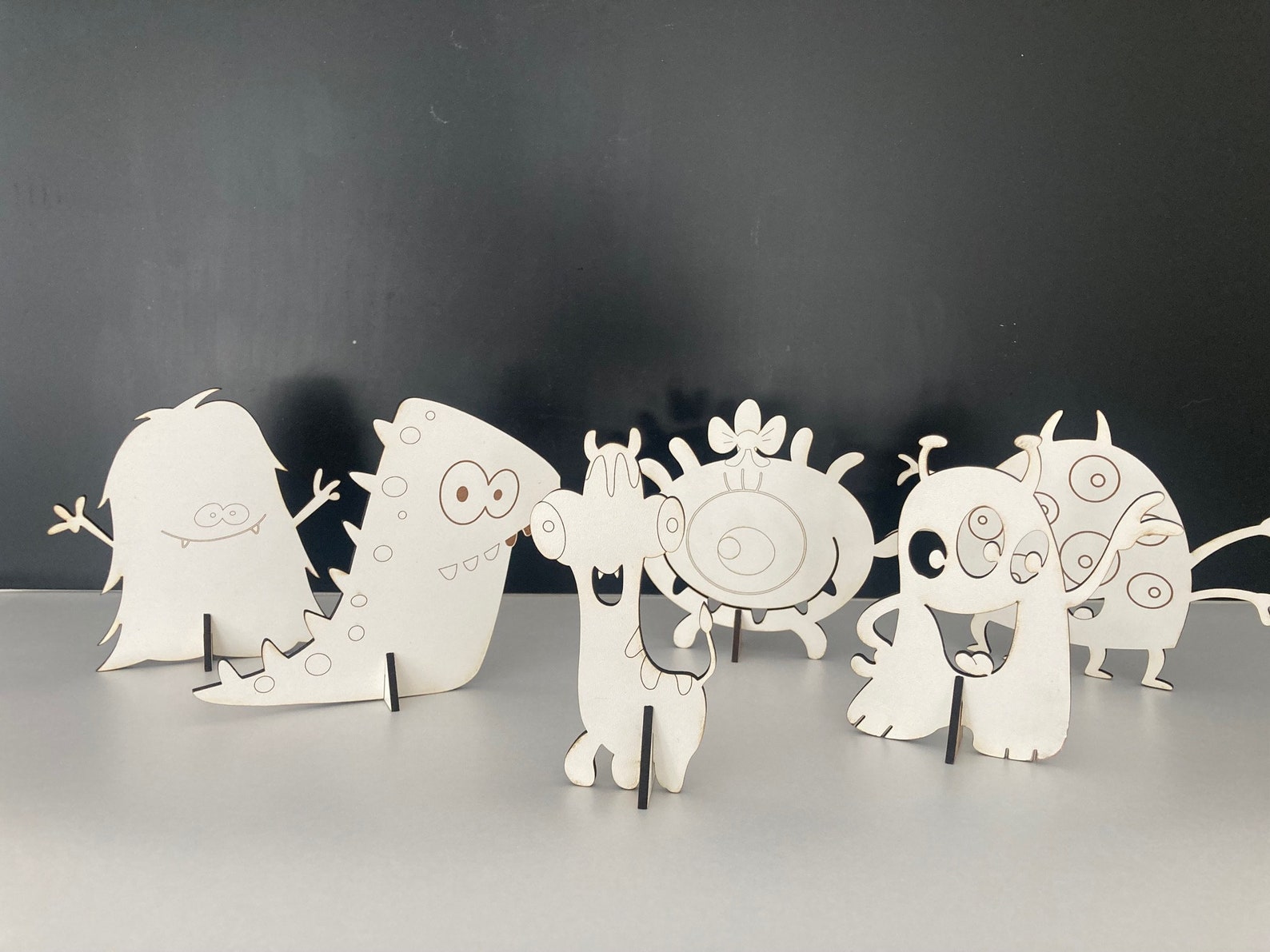Monsters - Creative Wooden Set With A Story - Etsy