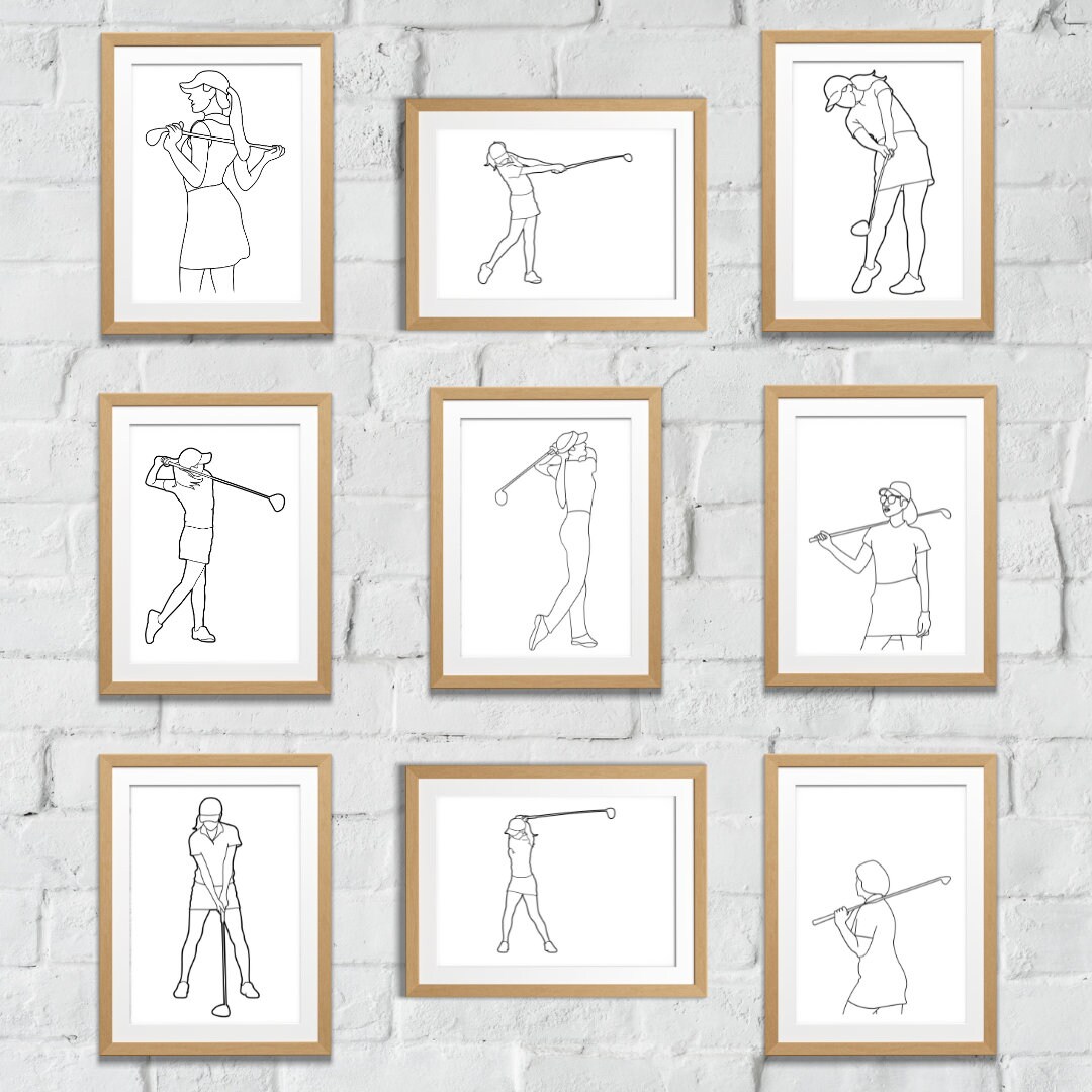 9 LADY GOLF Posters Golf Decoration Poster Posters Download and Print ...