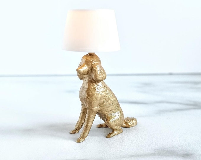 Modern Table Lamp Poodle. Dollhouse Miniature Lighting. Modern Lamp Led ...