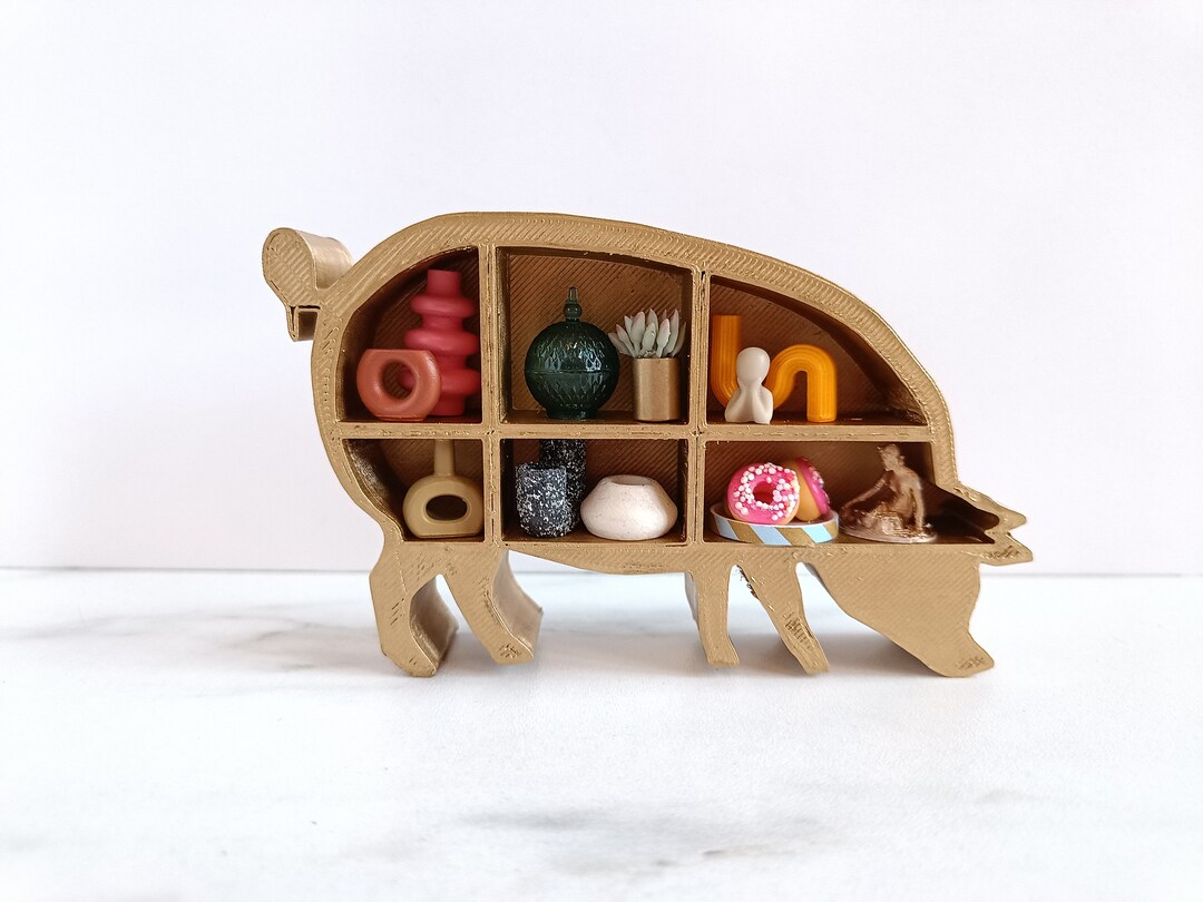 Design Modern Dollhouse Cupboard. Pig Sideboard With Shelves, Wall ...