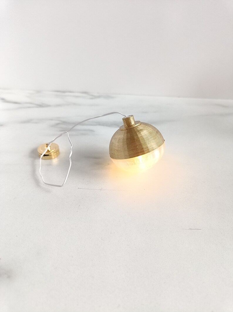 1/6 1:6 Modern Ball Pendant Lamp. Ceiling Light. Working LED on Battery ...