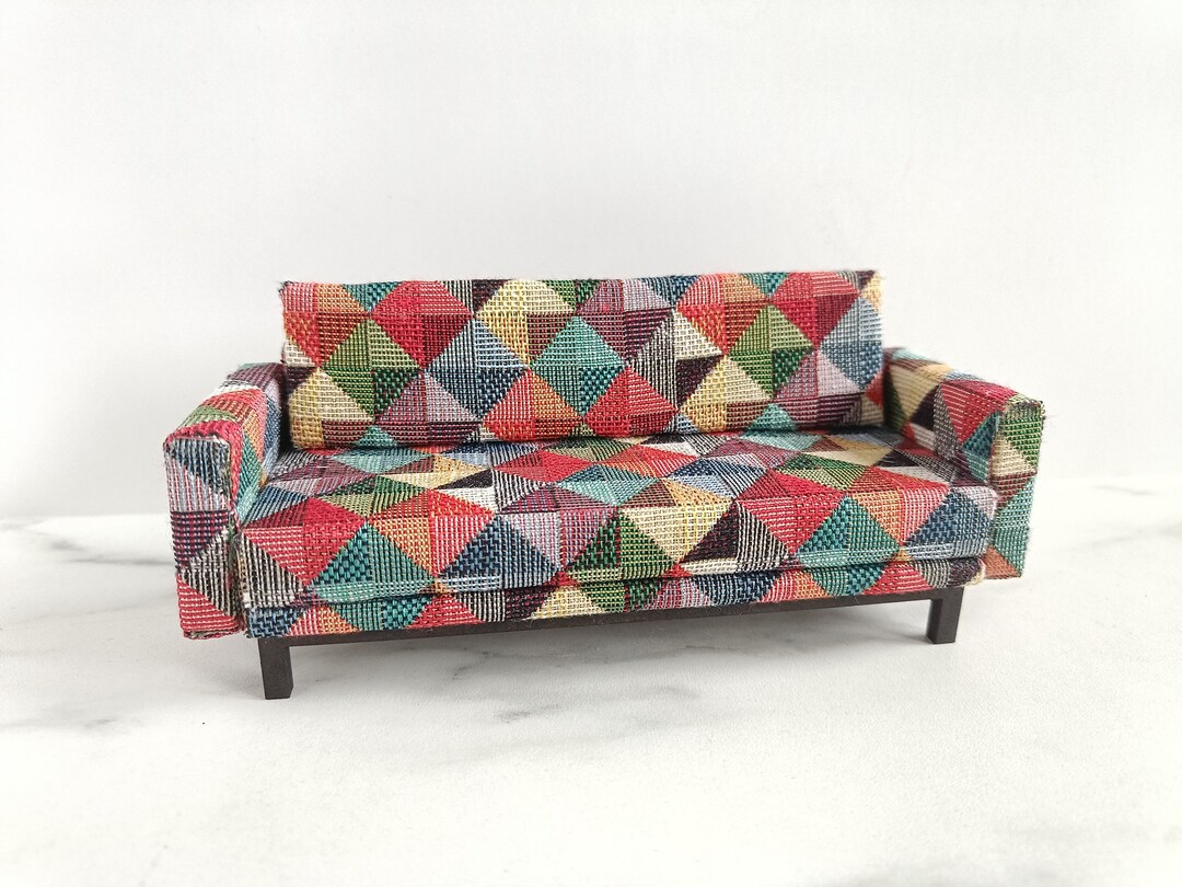 Dollhouse Modern Sofa Miniature Modern Furniture Minicouch. Sofa 1:12 1 ...