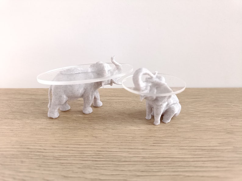 Modern Dollhouse Furniture. Sitting Elephant Sidetable Marble White ...