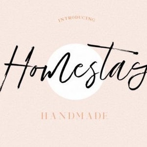 Homestay Font, Unique Script Font, Personal Signature Font, Modern ...