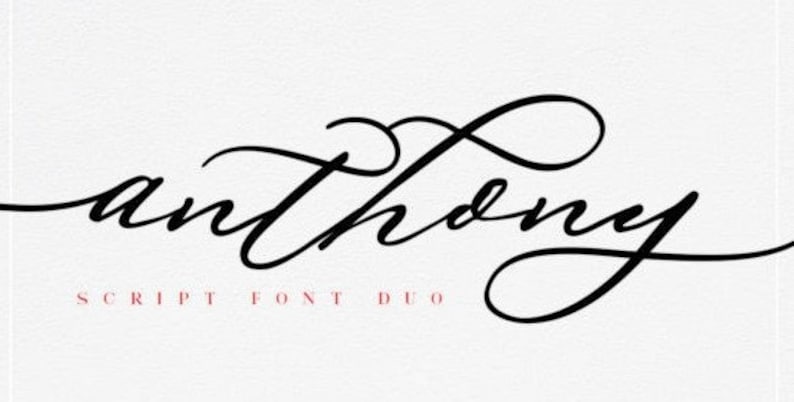 Anthony Font, Modern Font, Handwritten Font, Personal Display Font, Calligraphy Font, Elegant ...