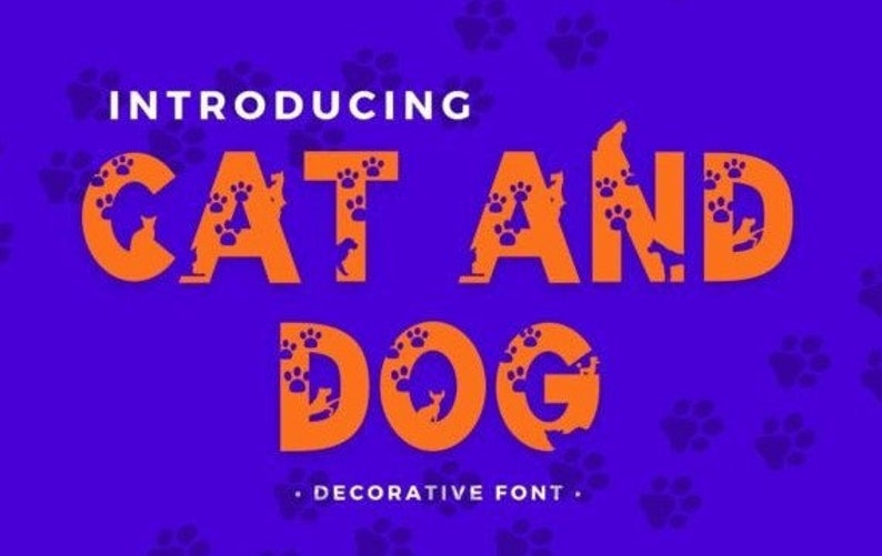 Cat and Dog Font, Funny Font, Wedding Font, Modern Font, Display Font ...
