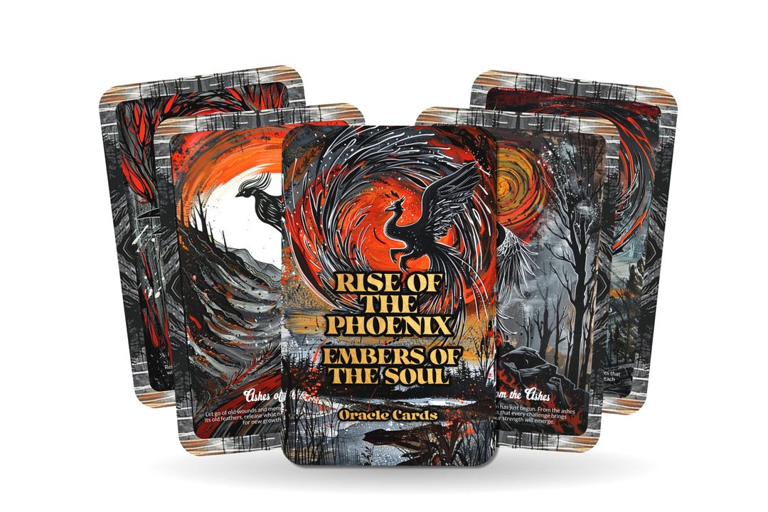 Rise of the Phoenix Oracle Embers of the Soul 22 Oracle Cards Rebirth ...