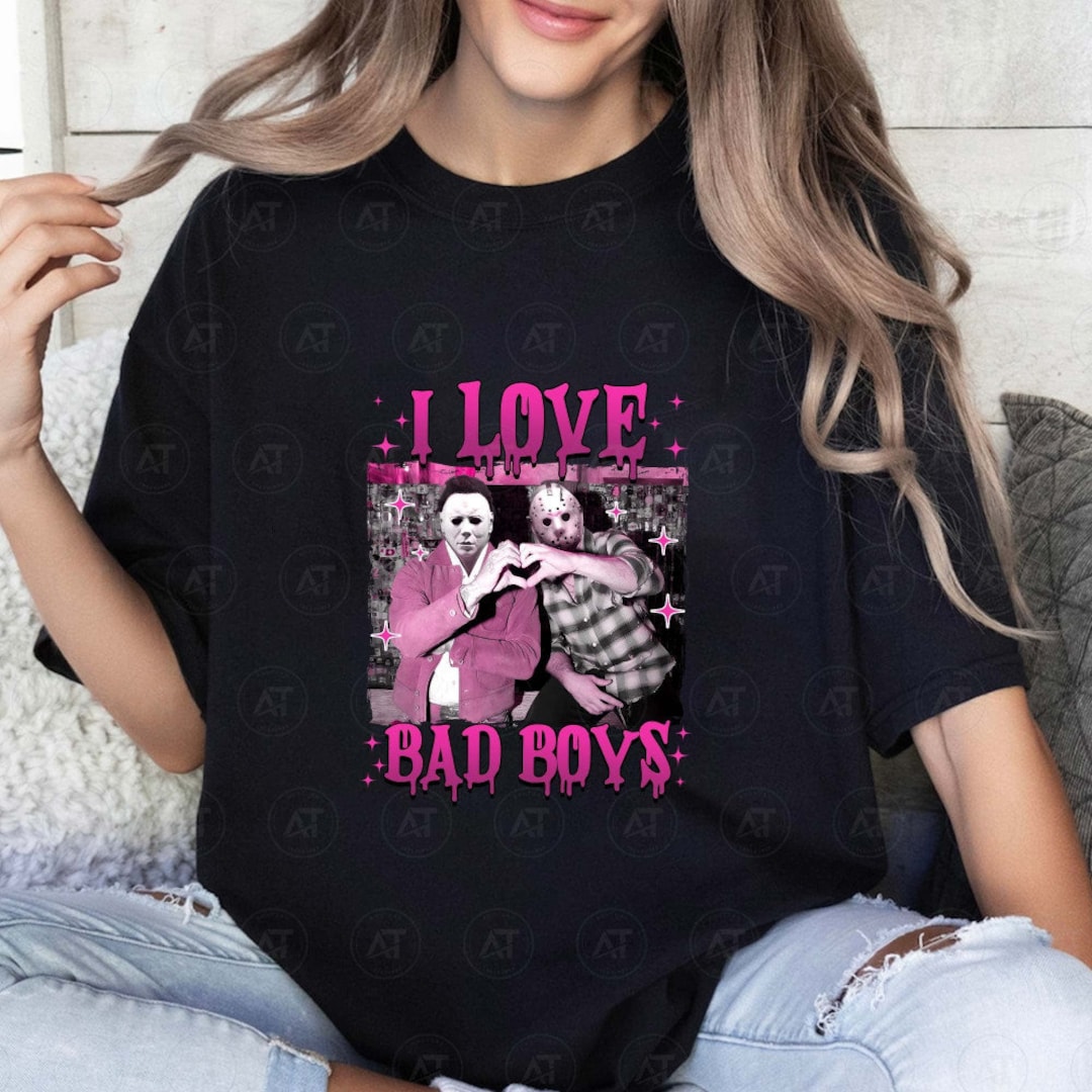 Horror Movie Tshirt, I Love Bad Boys Tshirt, Horror Tshirt, Halloween ...