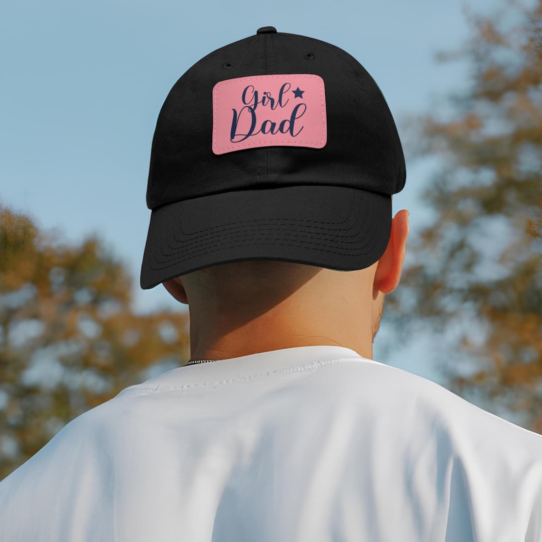 Dad Hat, Girl Dad Hat, Leather Patch Hat, Dad and Kids Trucker Hat ...