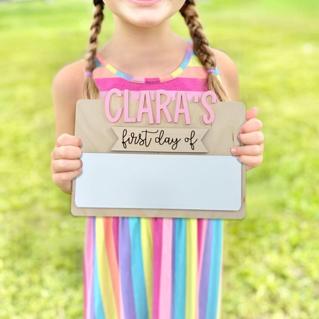 Custom Back to School Sign With Kids Names First Day of School Unique ...