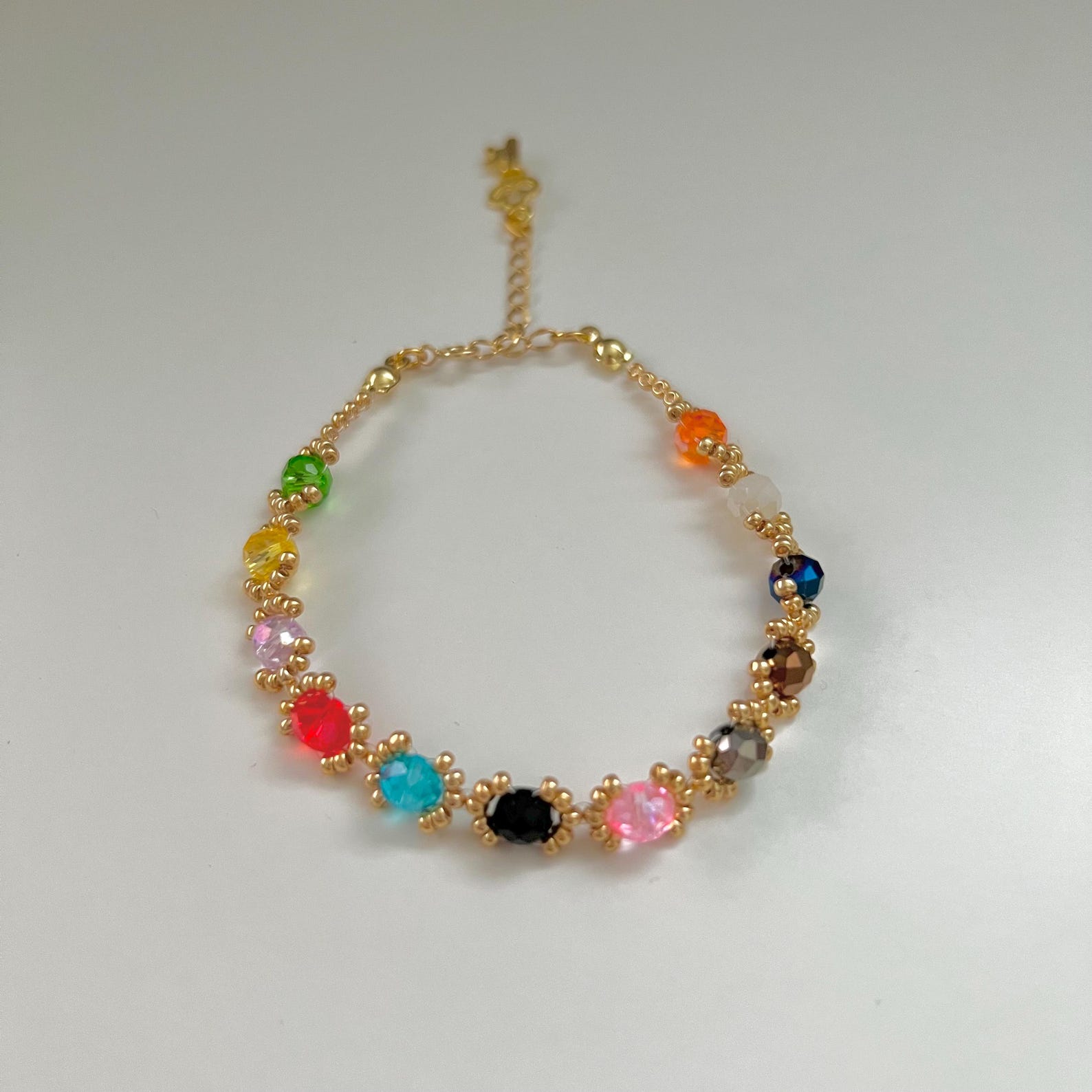 Colorful Gemstone Bracelet With Key Charm, Eras Colors - Etsy Israel