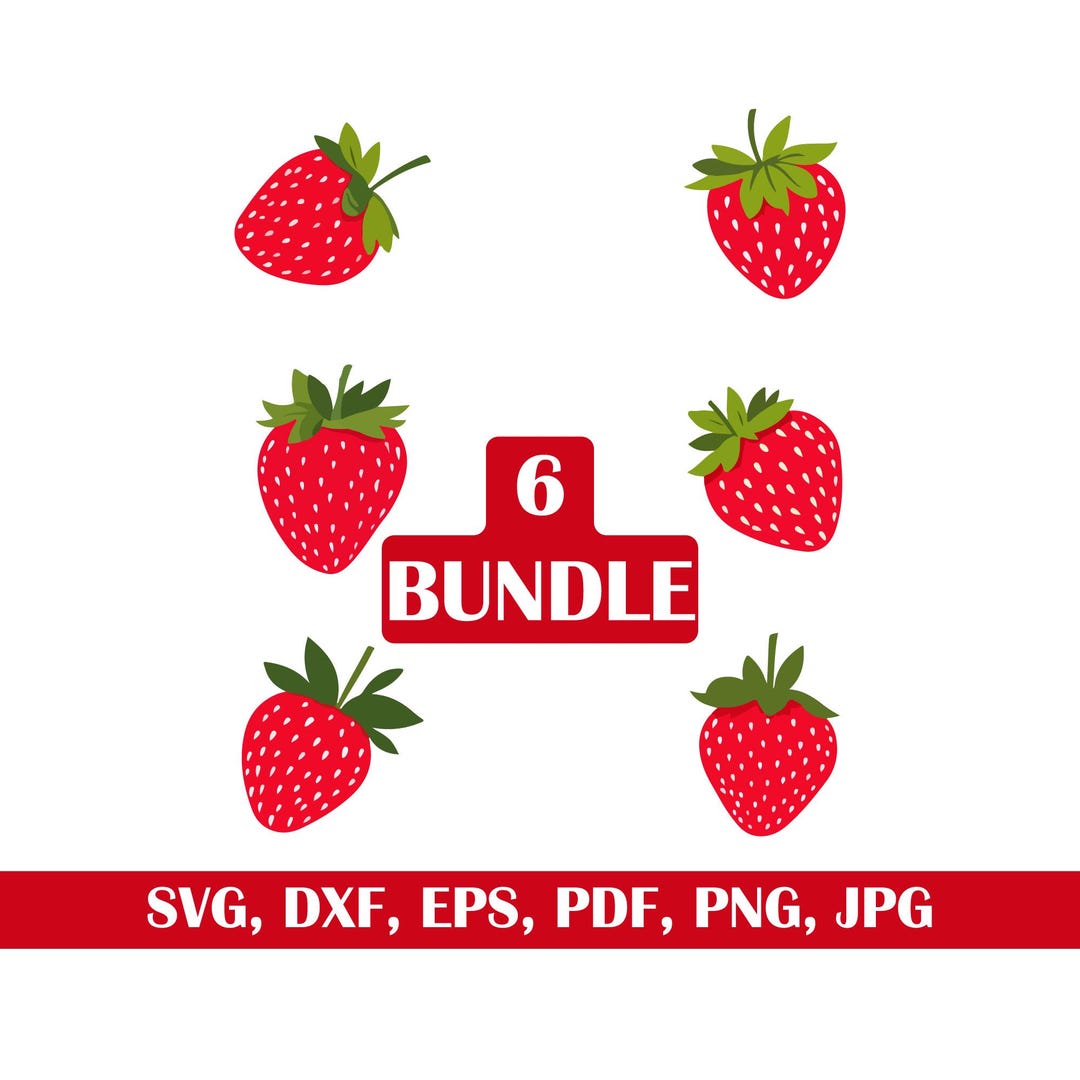 Strawberry Svg Bundle, Svg Files for Cricut, Cut Files Cricut, Svg ...